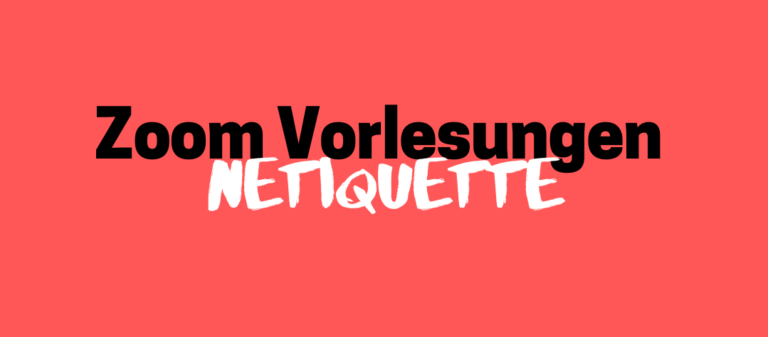 Zoom Netiquette - Fachschaft Jura Freiburg